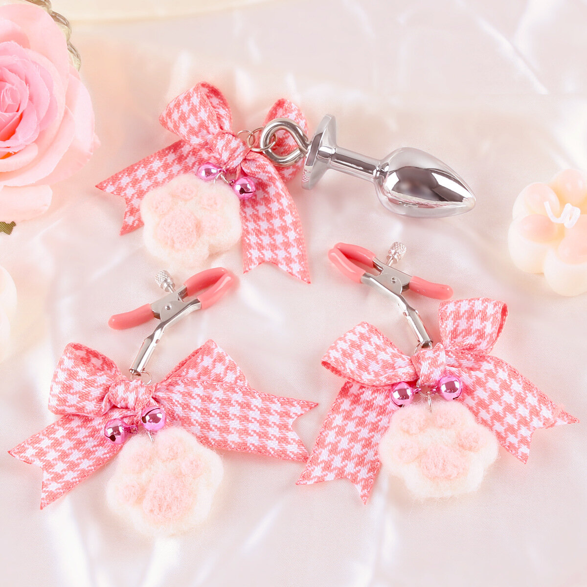 Новый реквизит SM милый кошачий коготь зажим для сосков бабочка анальная пробка обучение стимуляция сада для взрослых развлечение один кусок