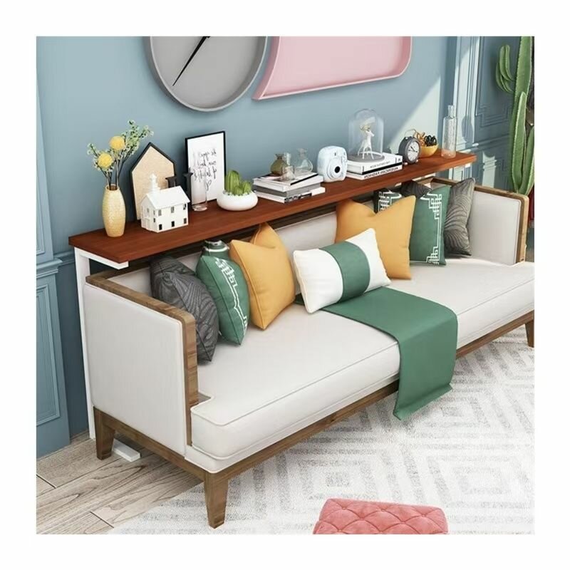 Консольный деревянный столик compact wood, за диваном, ширина 120 см, глубина 20 см, высота 80 см