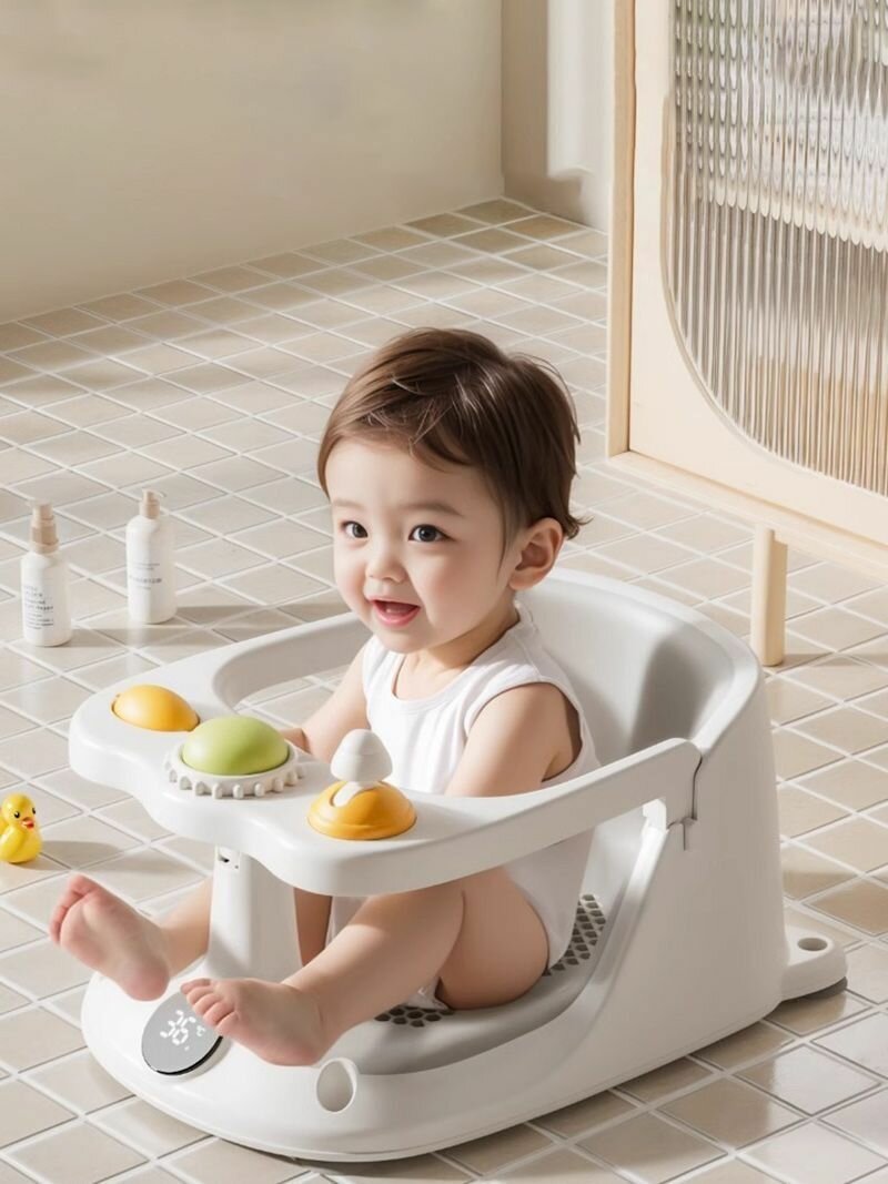 Стульчик для купания, для детей от 6 месяцев до 1,5 лет, серый