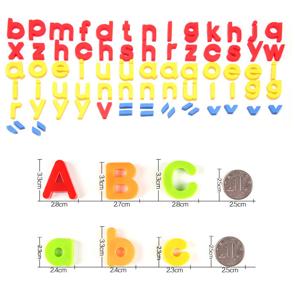 Магнитные магниты с алфавитом, буквы, цифры, символы, набор игрушек ABC 123, пластиковая игрушка на холодильник, ранние развивающие игрушки