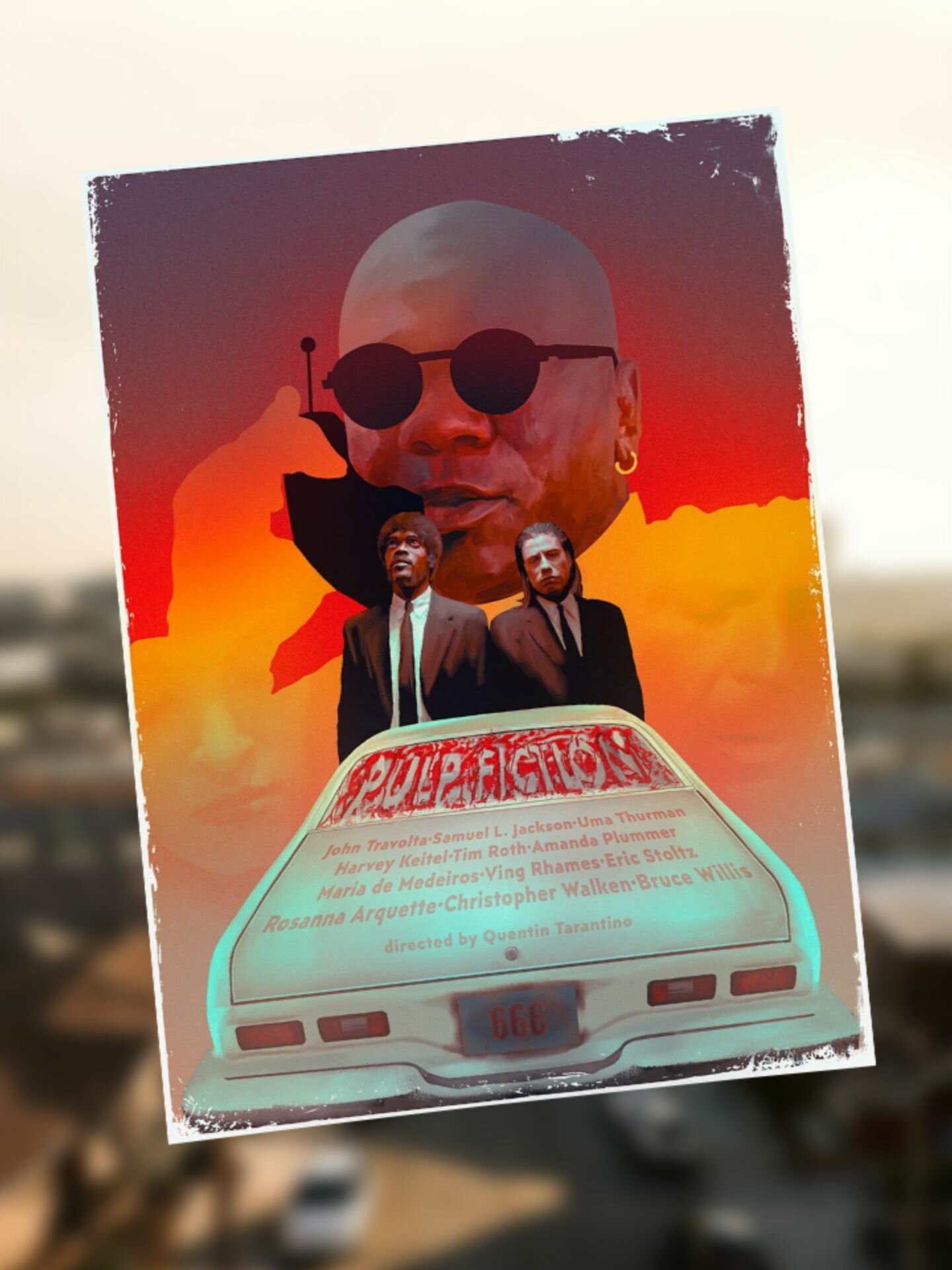 Постер pinterest "Криминальное чтиво", 29.7х42см, А3, глянцевый