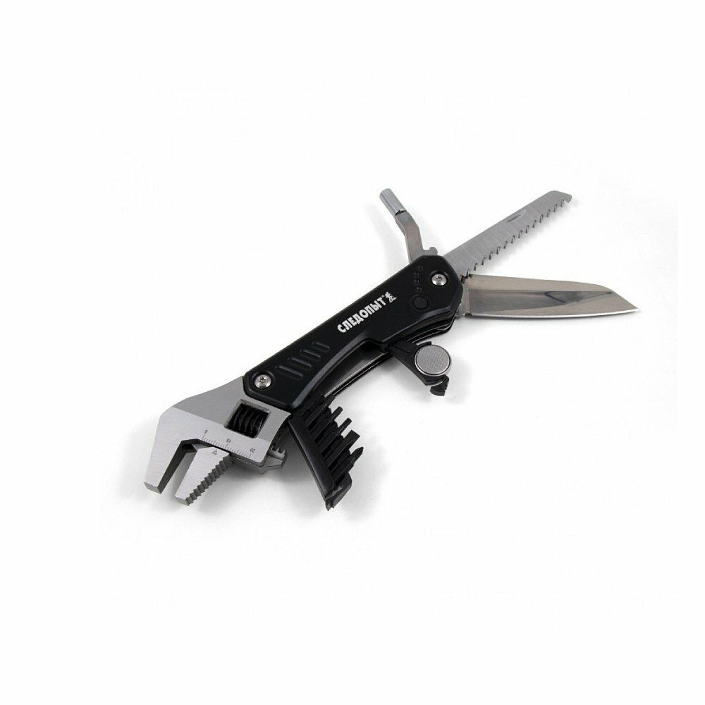 Мультитул (гаечный ключ) "следопыт-urban", 160х40х18 мм, 7 предметов, набор бит, чехол, на блистере