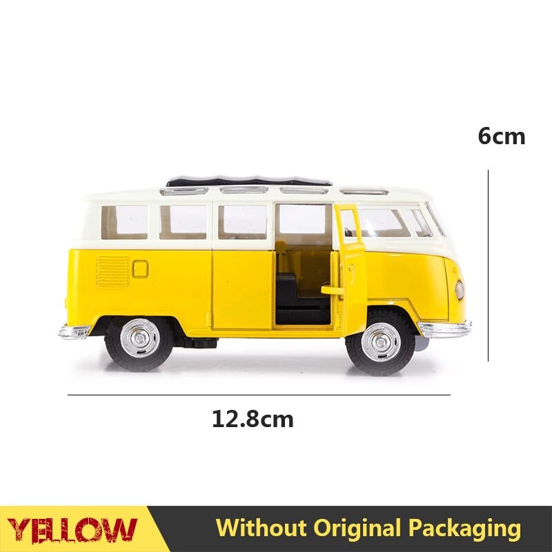 Желтый металлический мини-автобус Volkswagen 1:32