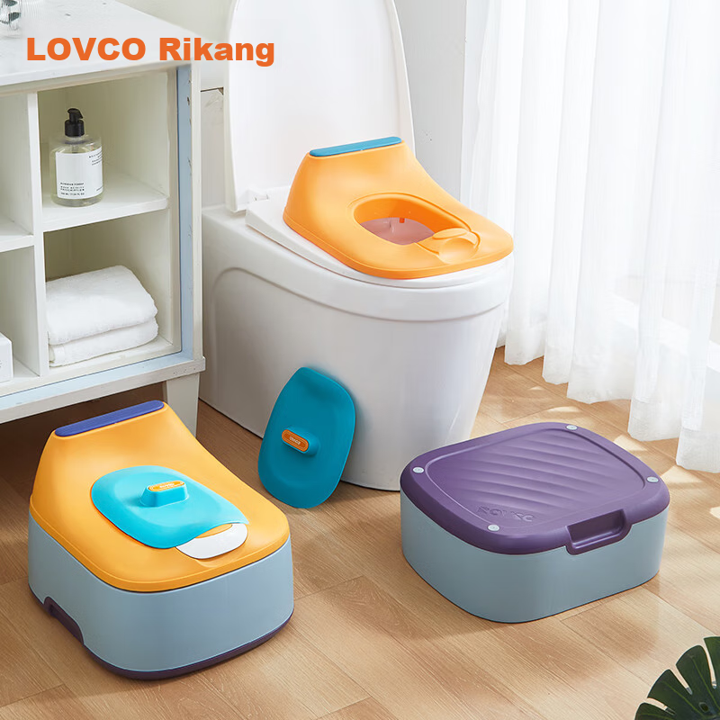 Rikang Children's Toilet, Baby Potty Training Seat, PP Hard Pad with Three-In Function, X2012, Lemon Yellow