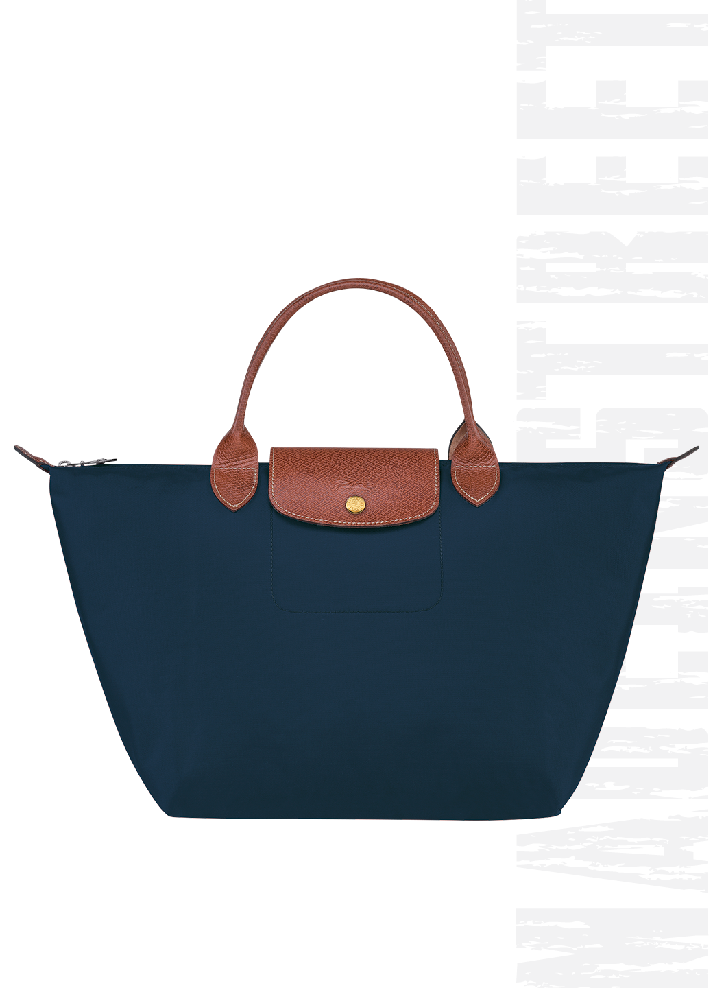 Сумка LE PLIAGE ORIGINAL M HANDBAG Navy - Recycled Canvas 28x15.5x26.5 (ДxШxВ)