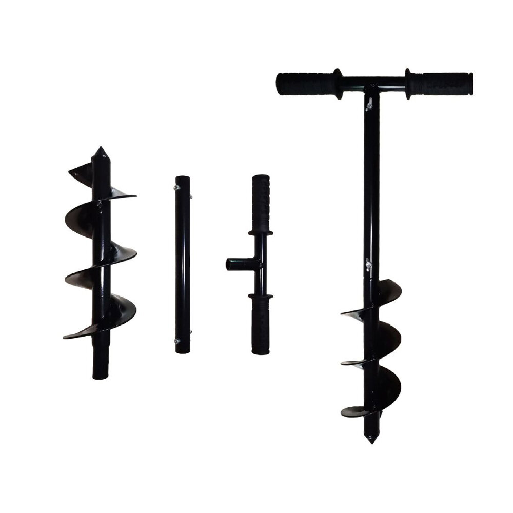 Ручной садовый экскаватор, сверло для отверстий под столб, спиральный ручной земной шнек для садоводства и ландшафтного дизайна, прочная сталь длиной 12 дюймов