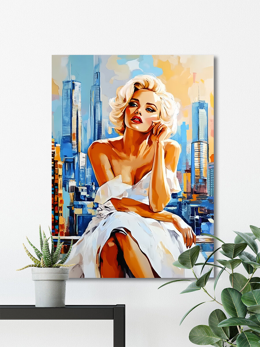 Картина для офиса / вертикальная - Монро, картина 50х70 см.