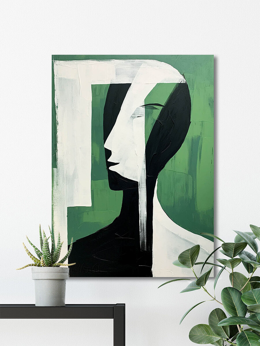 Картина интерьерная - "Лицо девушки абстракция" , 40х60 см.