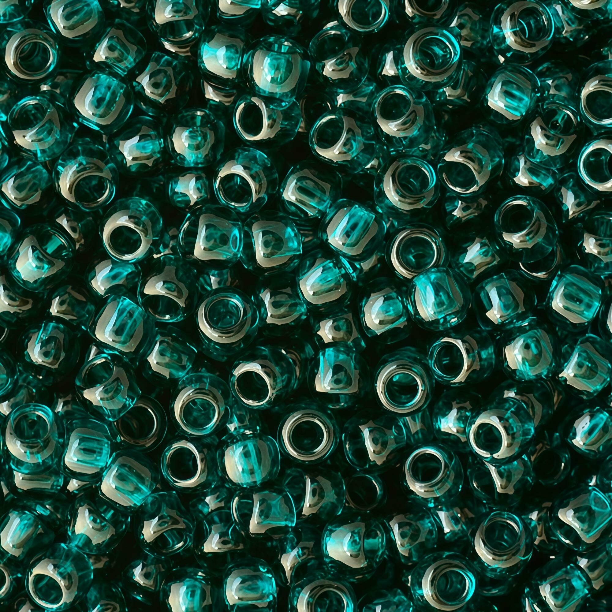 Бисер TOHO круглый, размер 11/0, цвет #7BD (Прозрачный, капри), 10 грамм