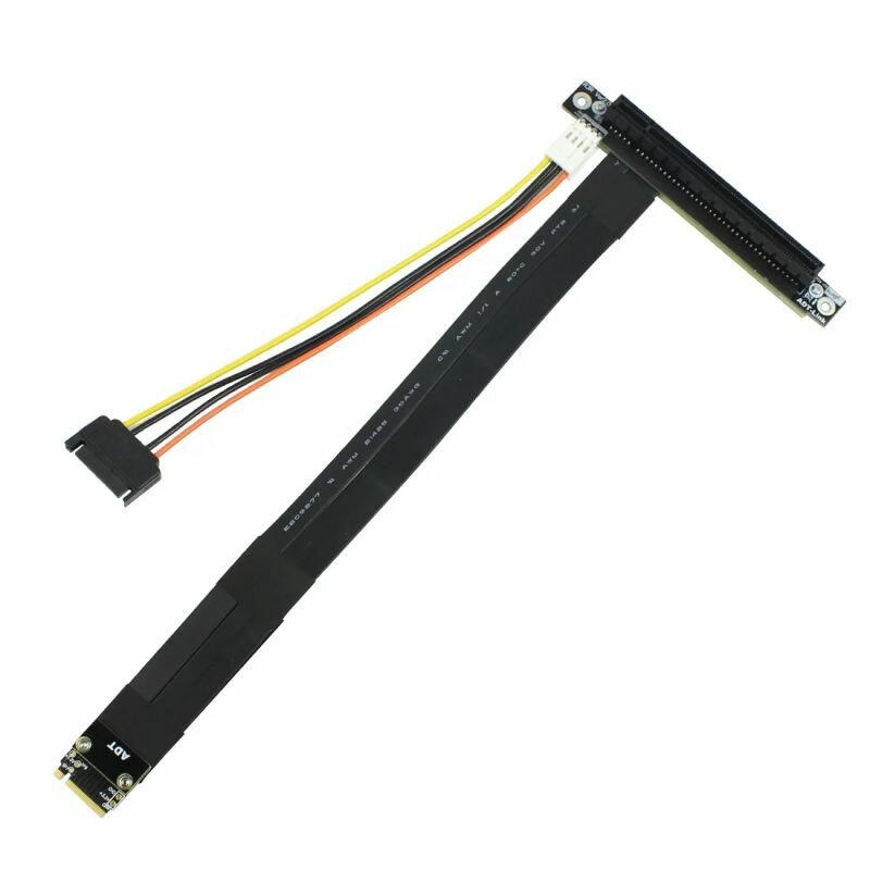 Удлинительный кабель Riser M.2 Key M для видеокарты PCIE x16 R43SR, 16x PCI-e для m2 2230 2242 2260 2280
