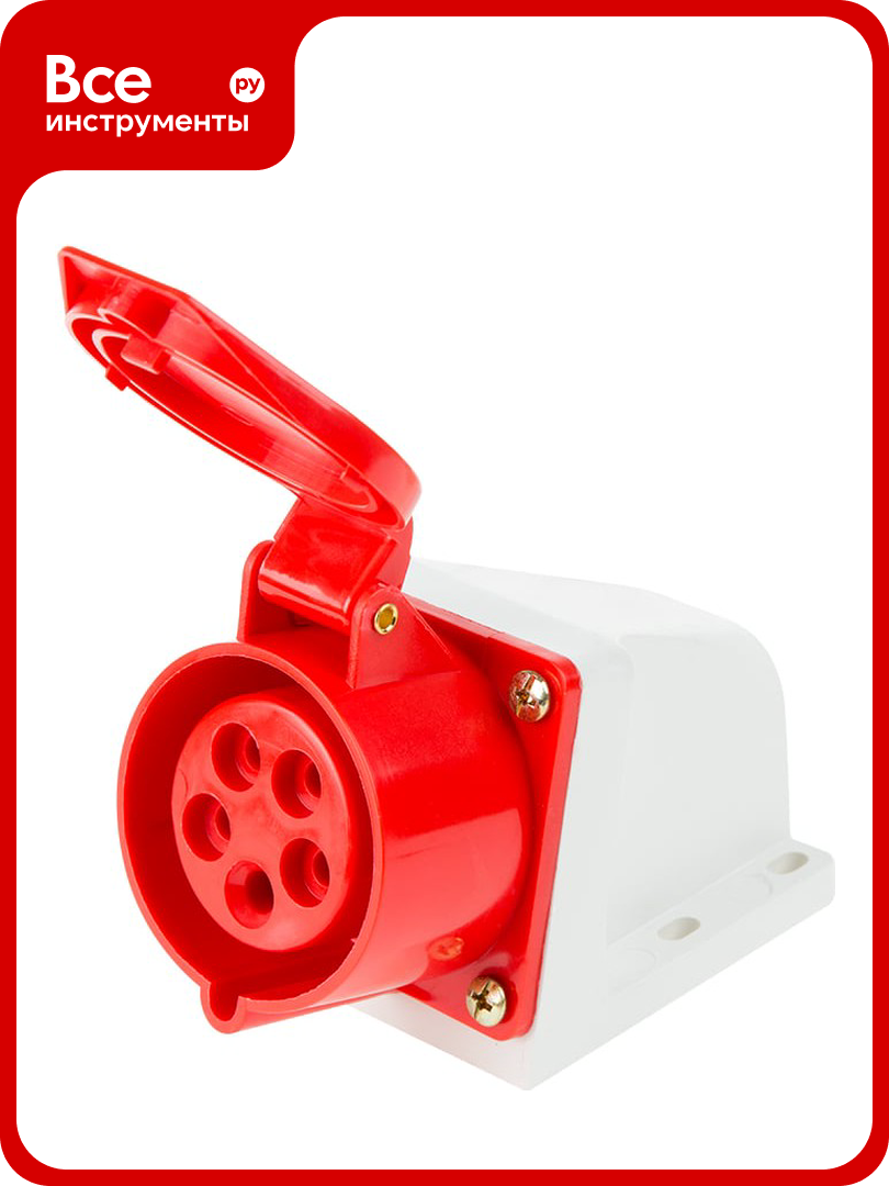 Розетка REXANT 115 стационарная 3Р+РЕ+N 16А 380В IP44 11-8911 надежной конструкции