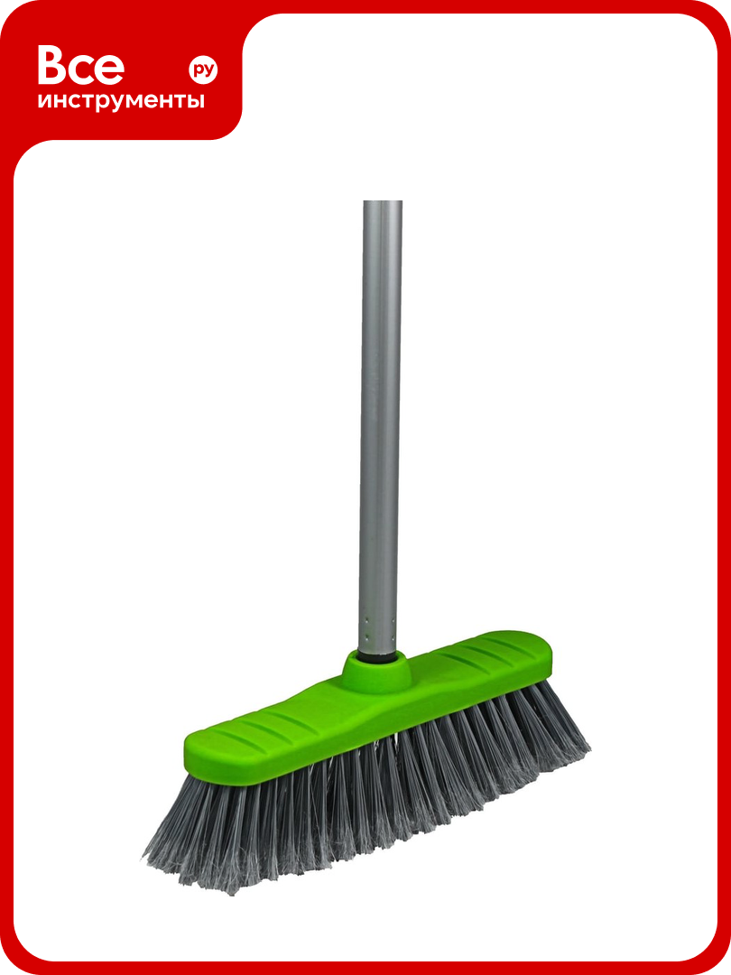 Щетка для сухой уборки пола In`loran ручка 110 см, салатовый M-100SL, легко