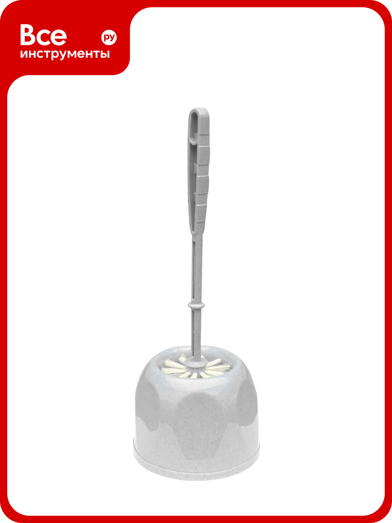 Туалетный ерш РемоКолор Стандарт с подставкой, пластиковый, мрамор 60-0-102, синий