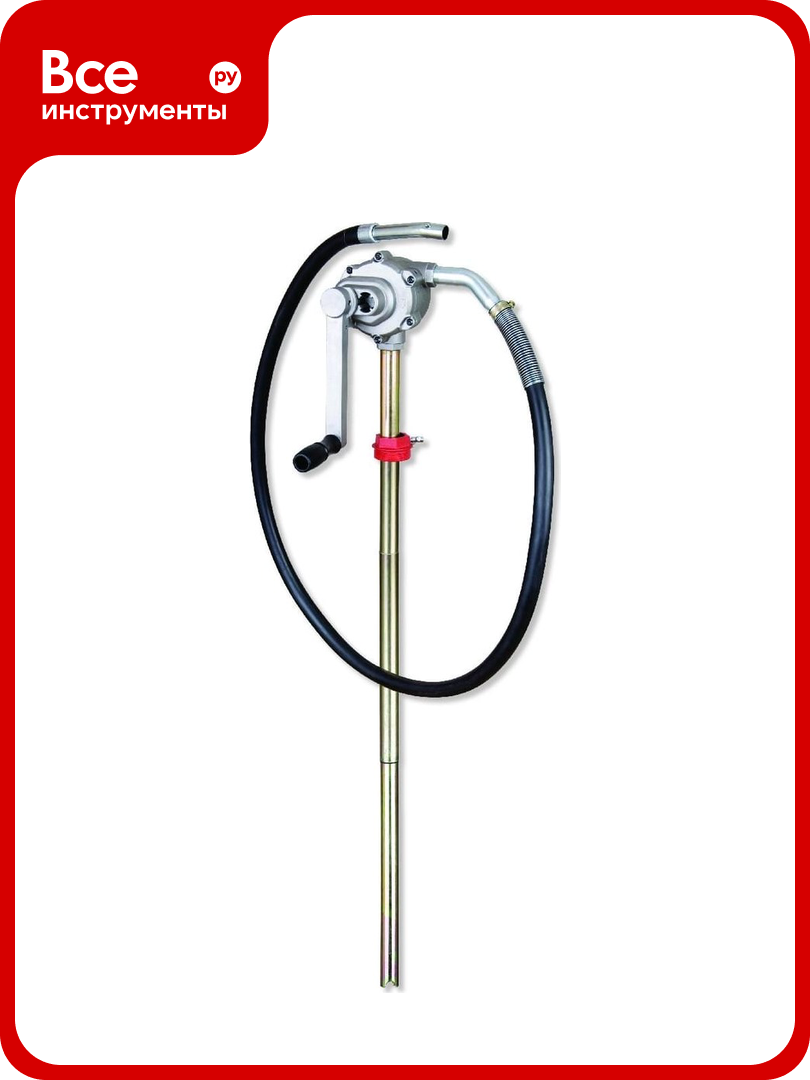 Роторный редукторный бочковый насос для топлива, 65л/мин GROZ GR44198 - RB/3H, механический тип, профессиональное решение