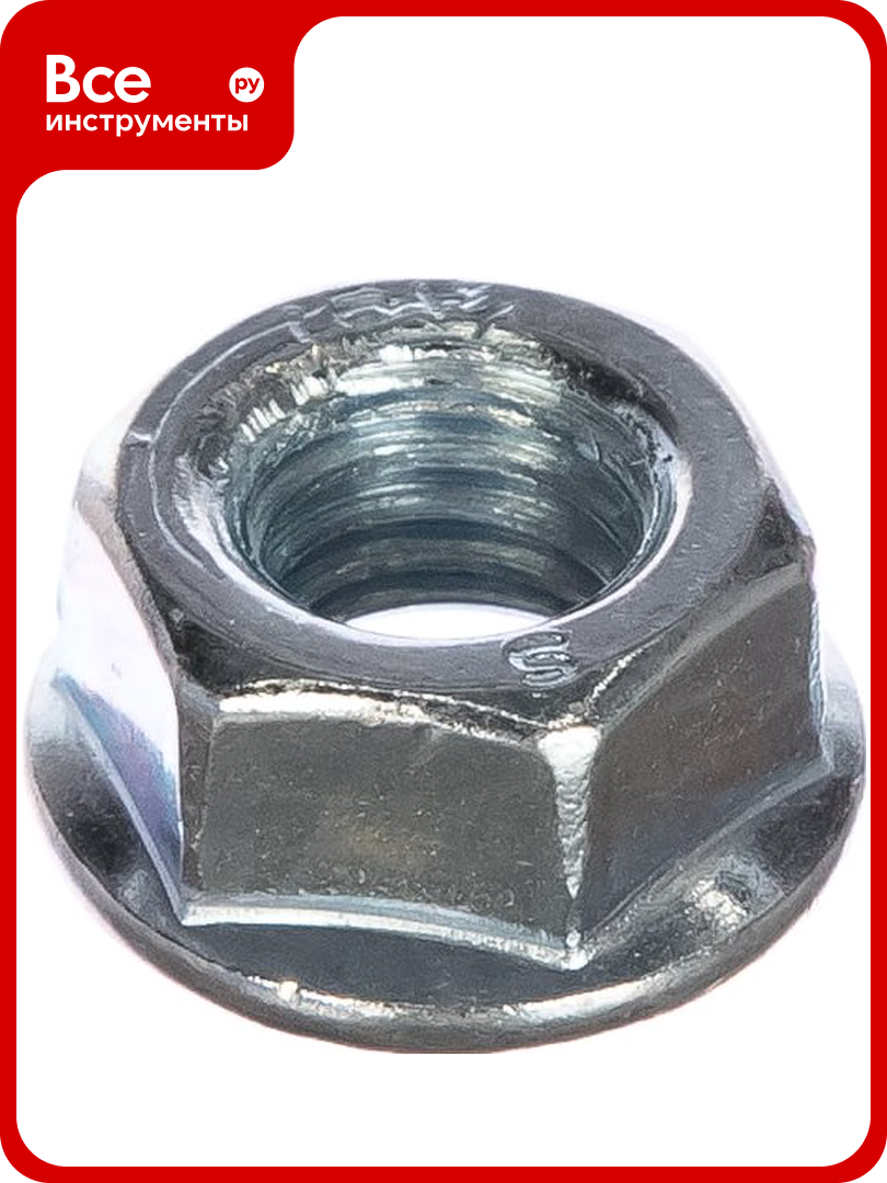 Шестигранная гайка с фланцем Tech-Krep DIN6923 оцинкованная М8 200 шт - пакет