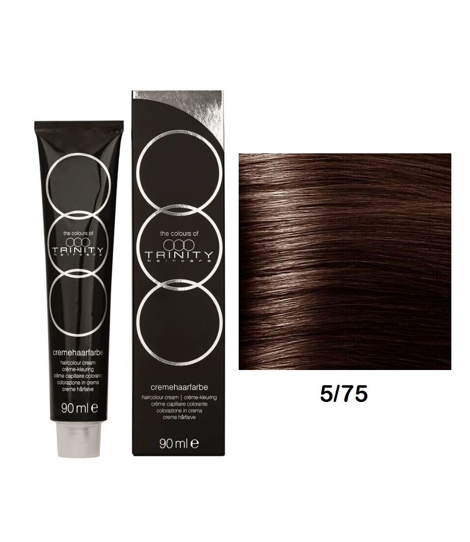 Trinity COT Тринити Стойкая краска с кератином 90 мл - COT 5/75 mahagoni Темный полисандр