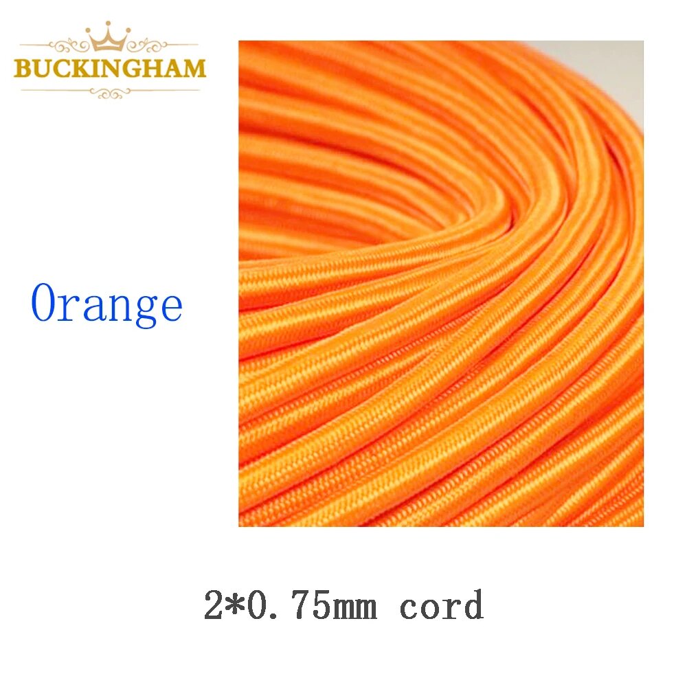 Винтажный электрический провод 2х0,75 мм W13 Оранжевый, 5m