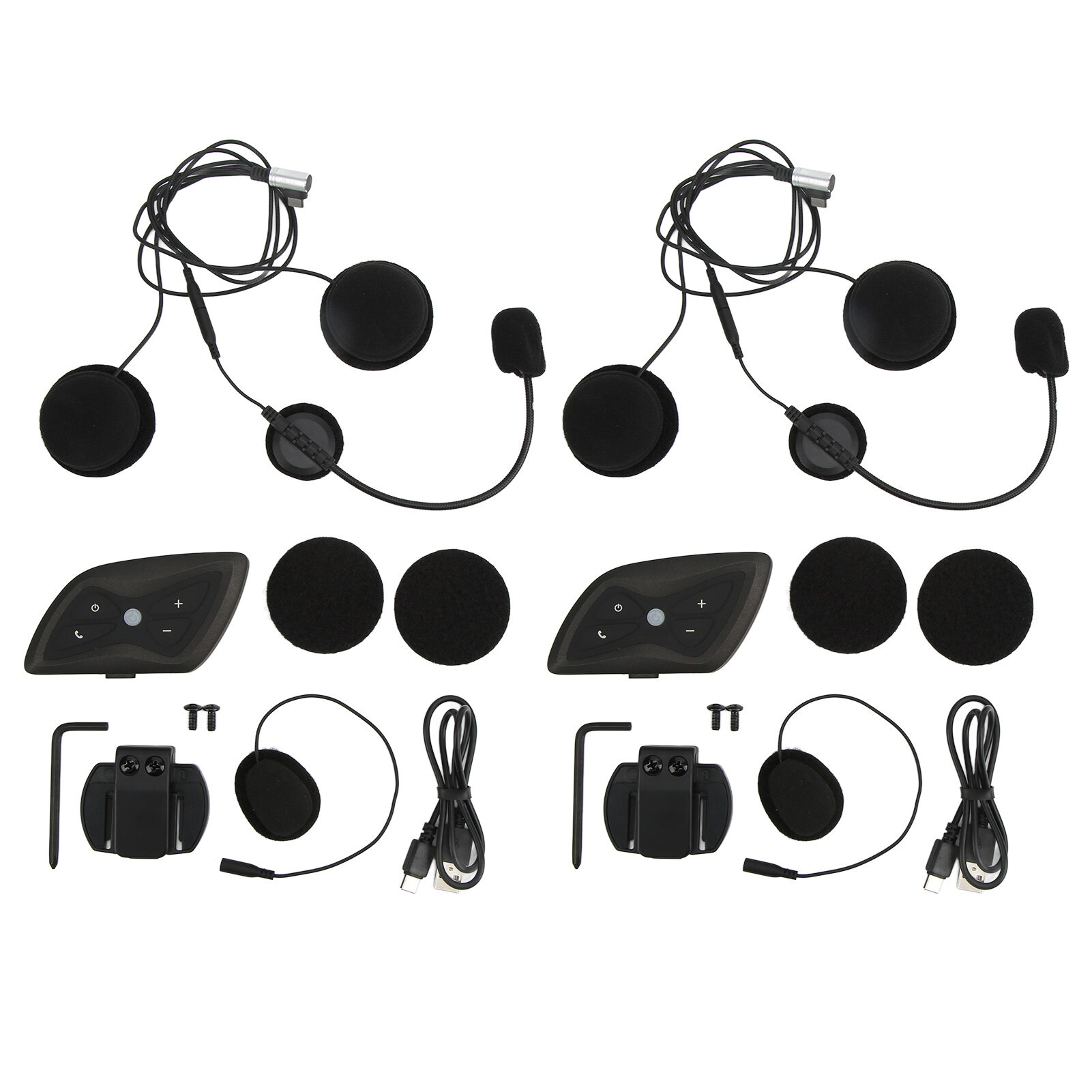 Bluetooth гарнитура для шлема, IP65 водонепроницаемая, с TTS