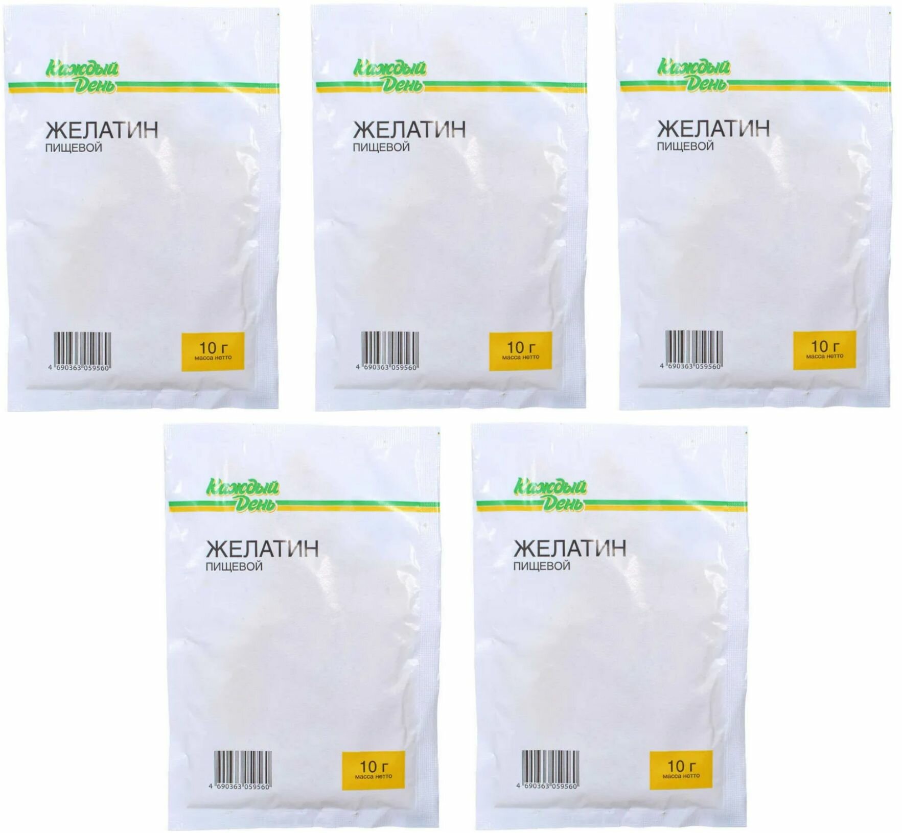 Желатин пищевой Каждый День, 10 г 5шт