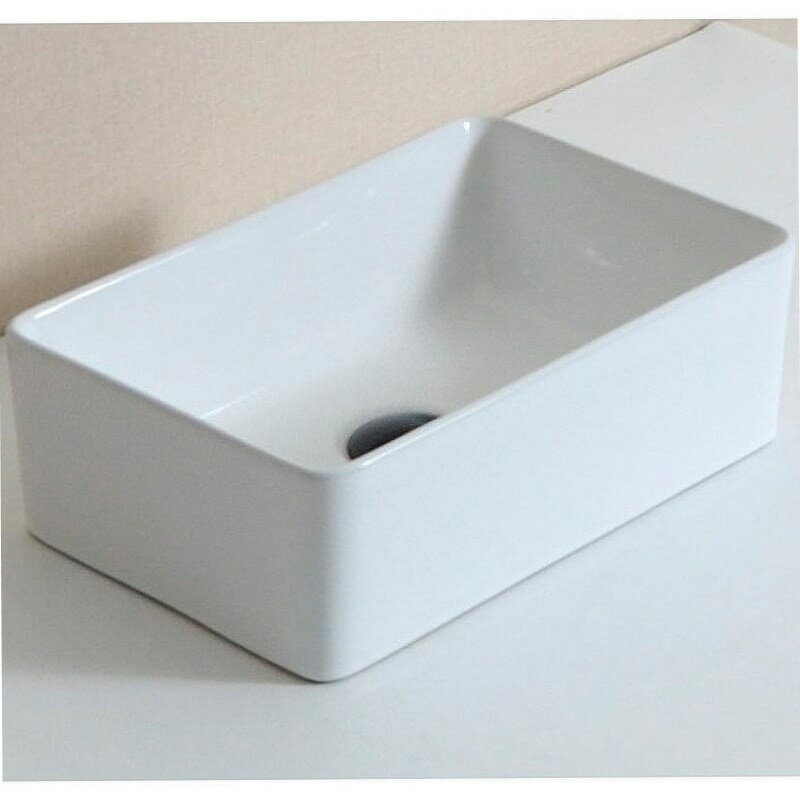 Раковина накладная Ceramalux 6240 без перелива, белая, для ванной