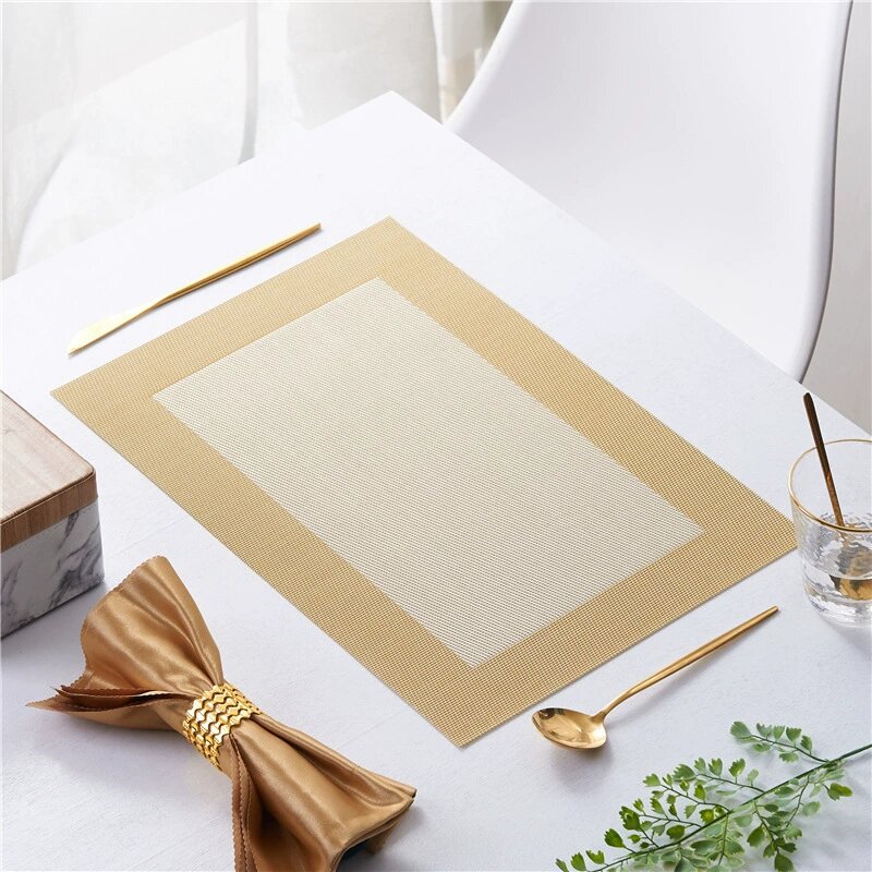 Антискользящая салфетка Невидимый Мастер, ПВХ, прямоугольная, желтая, 32х47 см