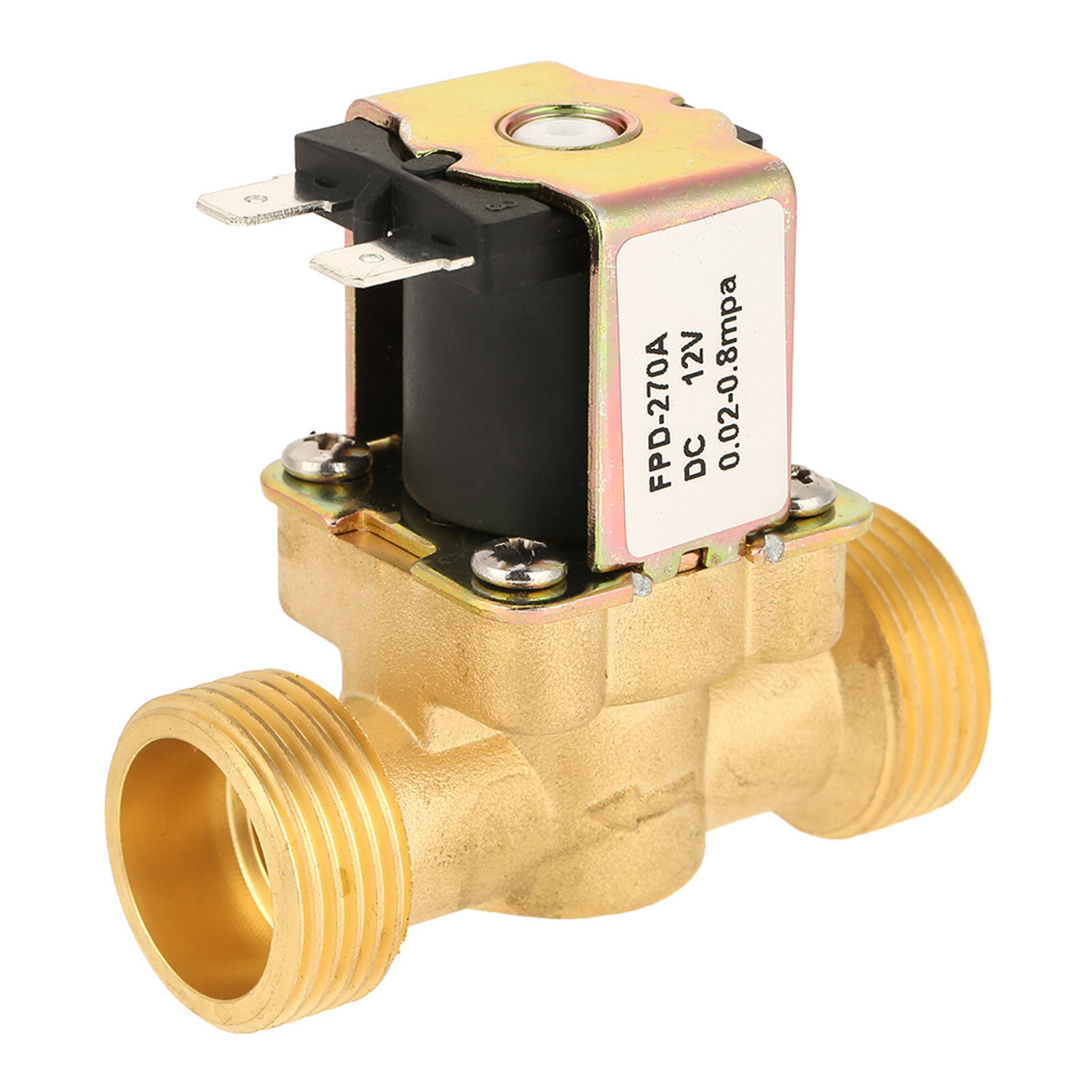 Water Valve 1Pc Electric Magnetic Valve, G3/4 NC Solenoid Fuel for Gas Air Oil