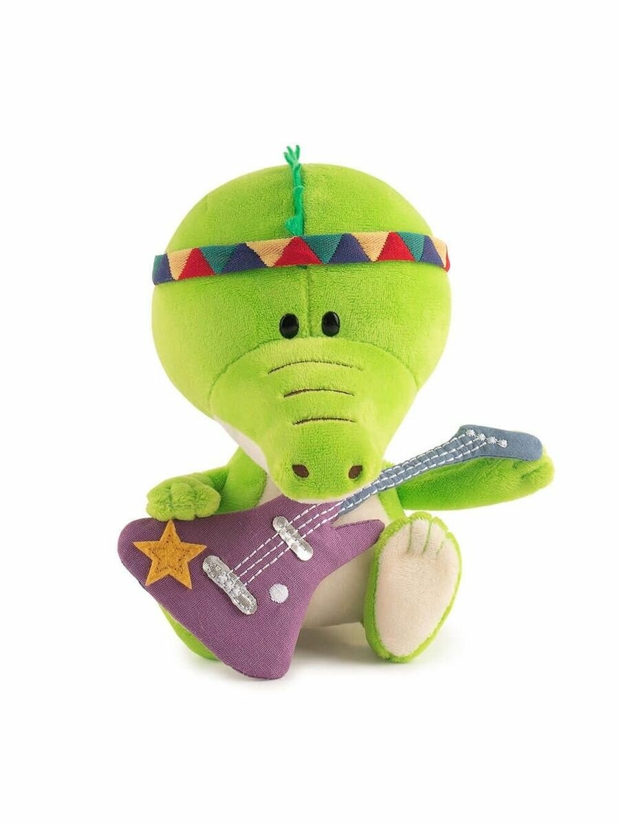 Крокодильчик Кики с гитарой, 15см, мягкая игрушка
