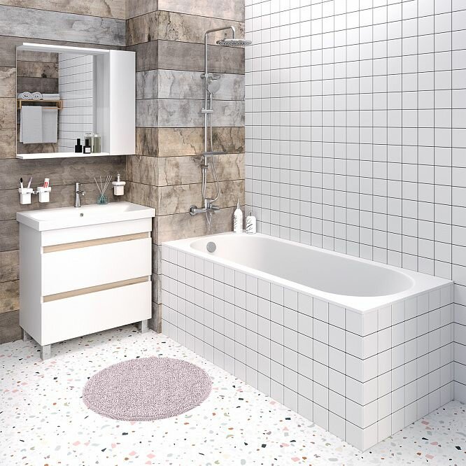 Ванна из искусственного мрамора на ножках CASTONE Ария 170х75