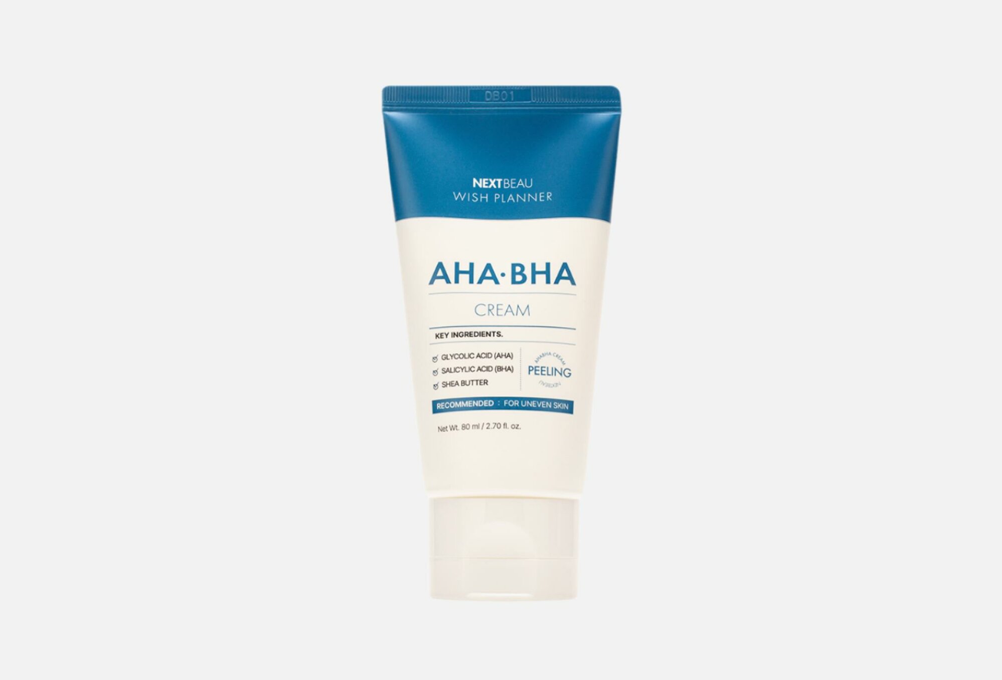 Крем с AHA/BHA кислотами для проблемной кожи NEXTBEAU Wish Planner AHA/BHA Cream 80 мл