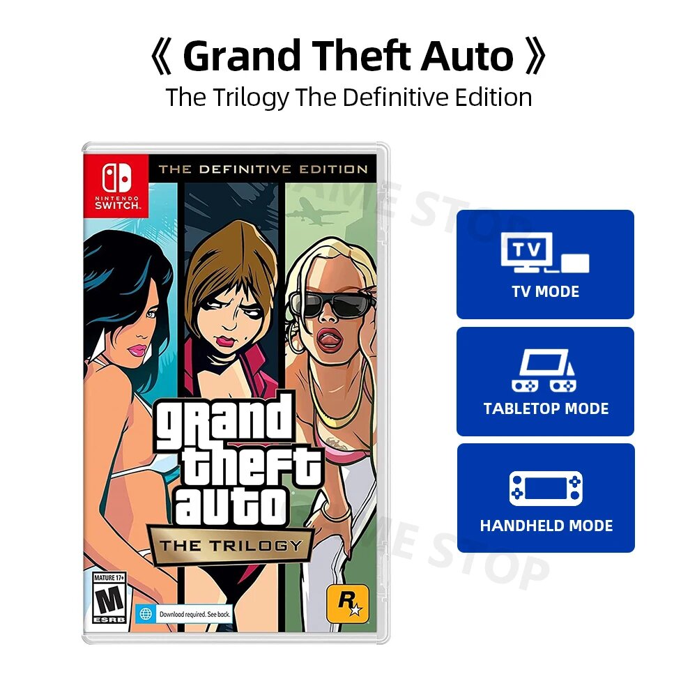 Игра Grand Theft Auto The Trilogy The Definitive Edition для Nintendo Switch OLED Lite