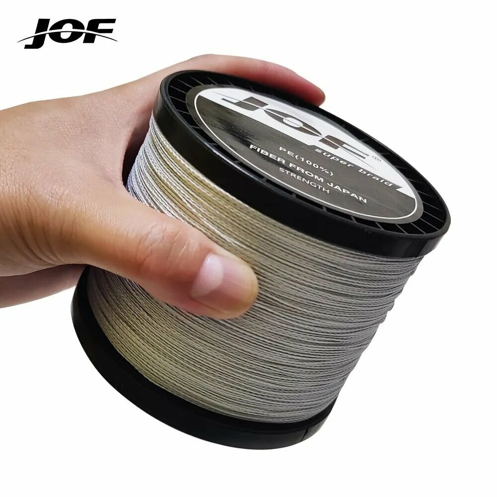 JOF 4-прядная леска 300M 500M 1000M для троллинга и ловли хищника, высокая разрывная нагрузка, антиабразивная, диаметр 0.1-0.5 мм, номер 1