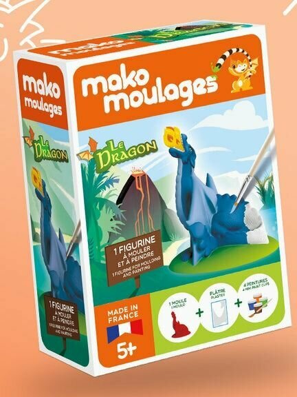 Творческий набор Mako moulages - Набор для лепки из глины и покраски фигурка Дракона - Мако Молдс 39060
