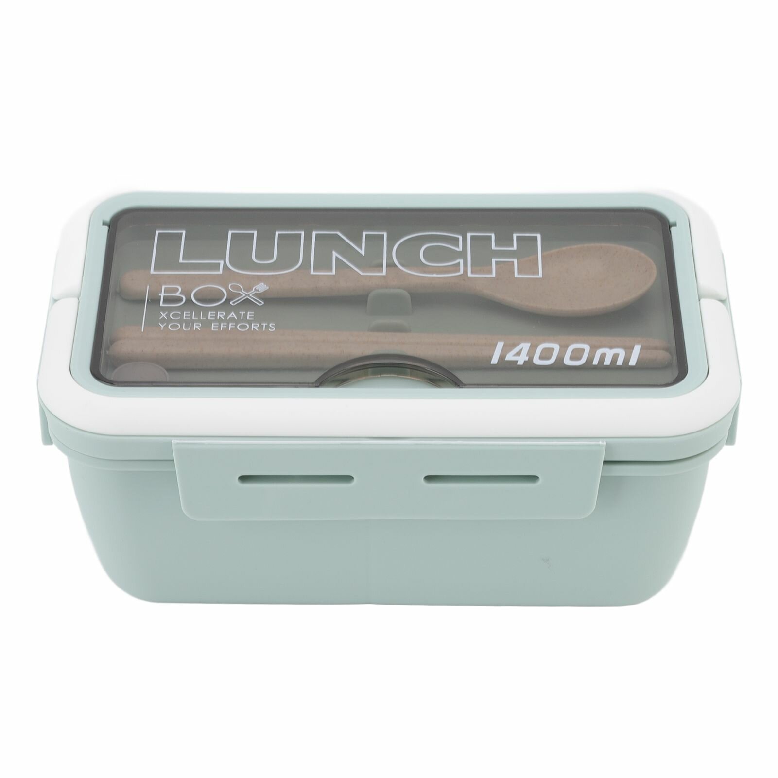 Бенто-бокс большой вместимости 1400 мл с 3 отделениями, термобокс для ланча для детей, студентов, работников, герметичный, экологичный, для школ и офисов