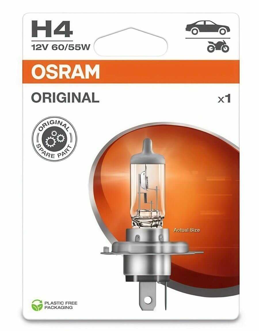 Автолампа H4 60/55W P43t-38 12V