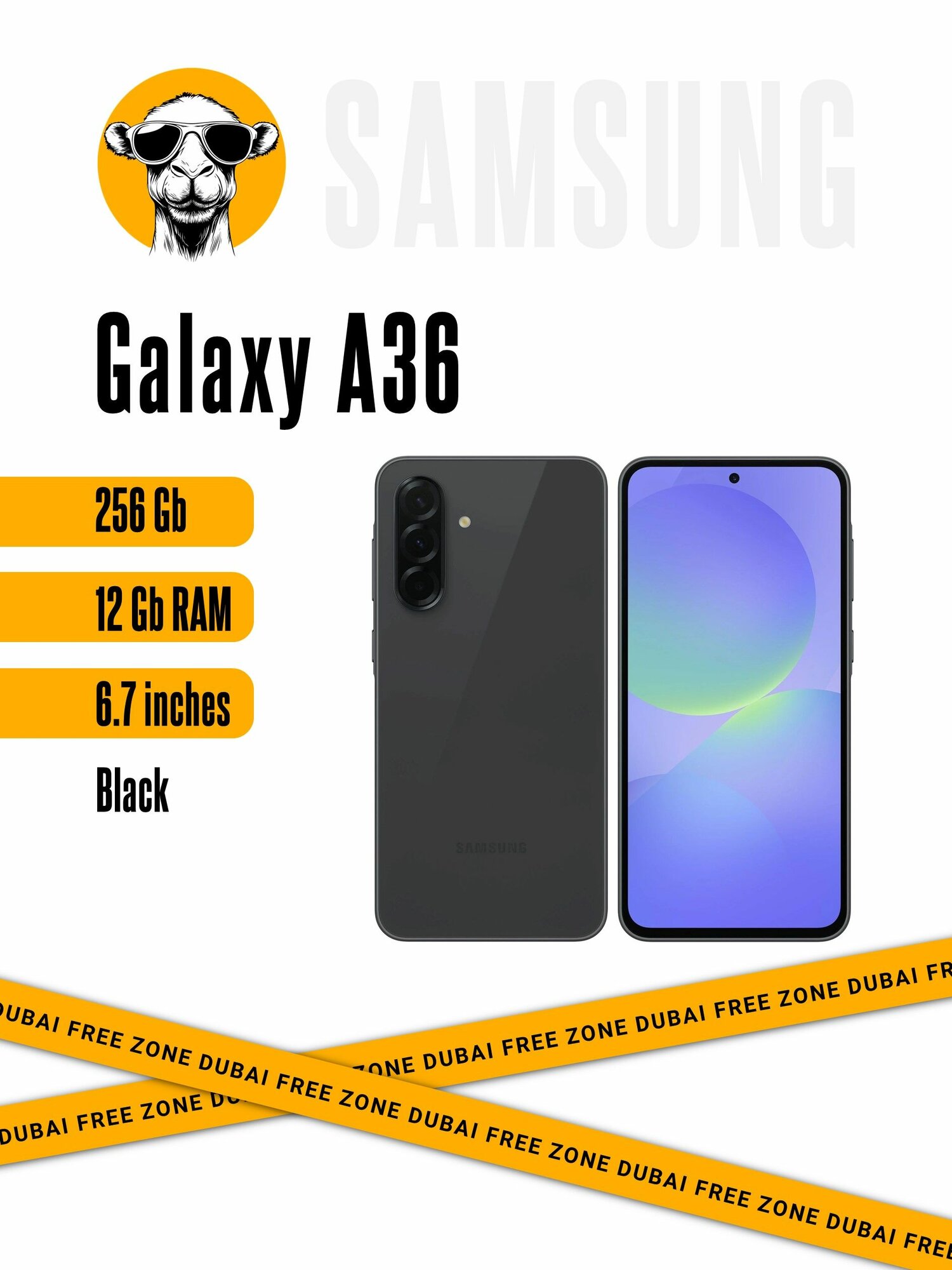 Смартфон Samsung Galaxy A36 12/256Gb Black/Чёрный