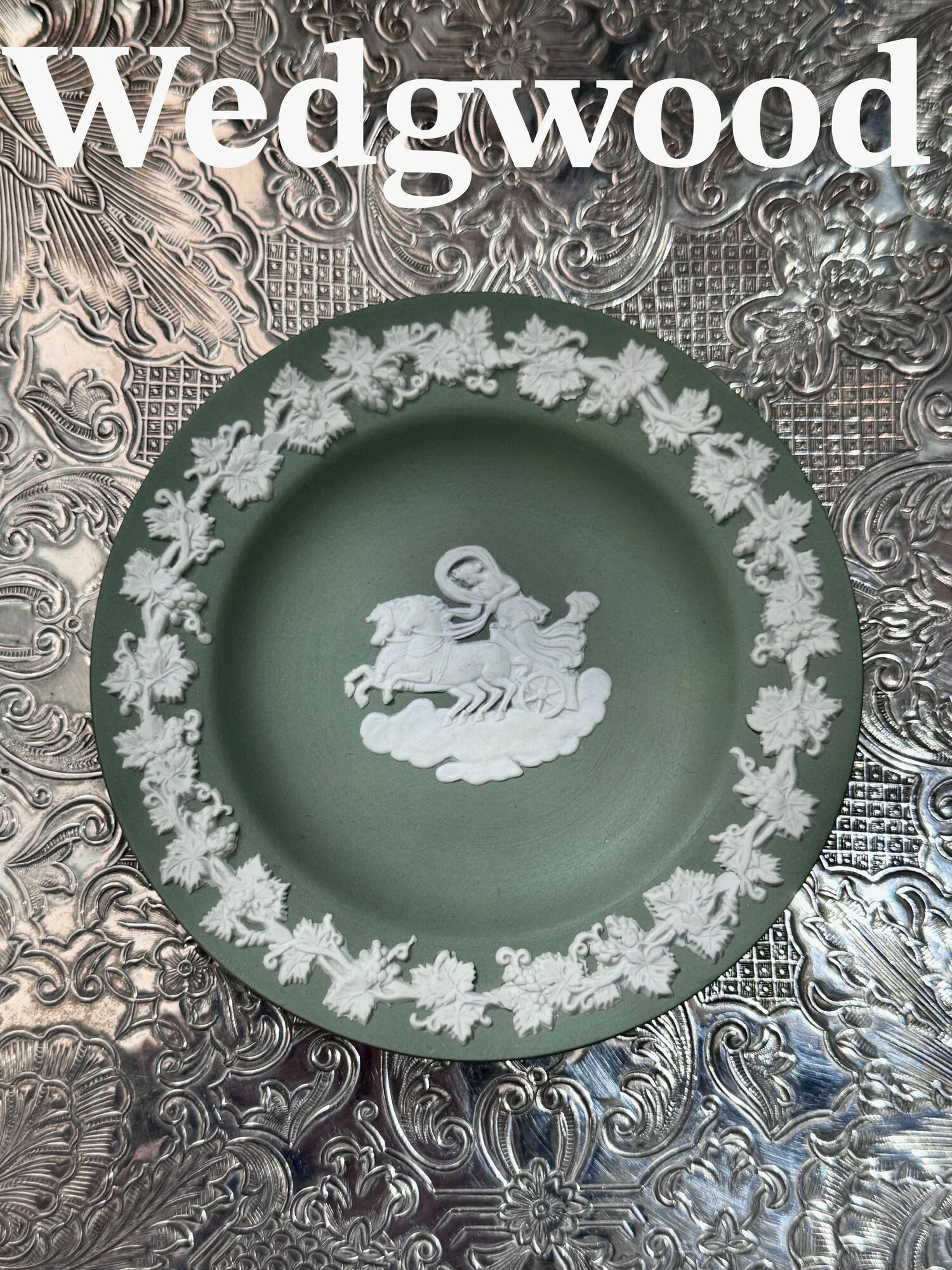 Винтажная тарелка, античный стиль, Wedgwood, 1980е