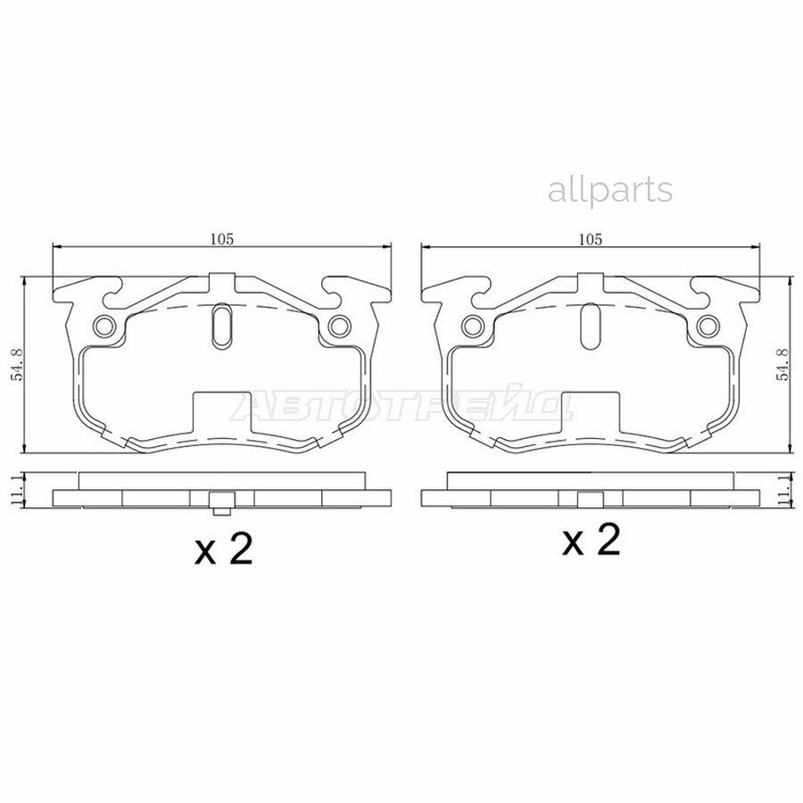 SAT ST-28-0162 Колодки тормозные (Сзади) Citroen Saxo 96-99 / Peugeot 205 83-90