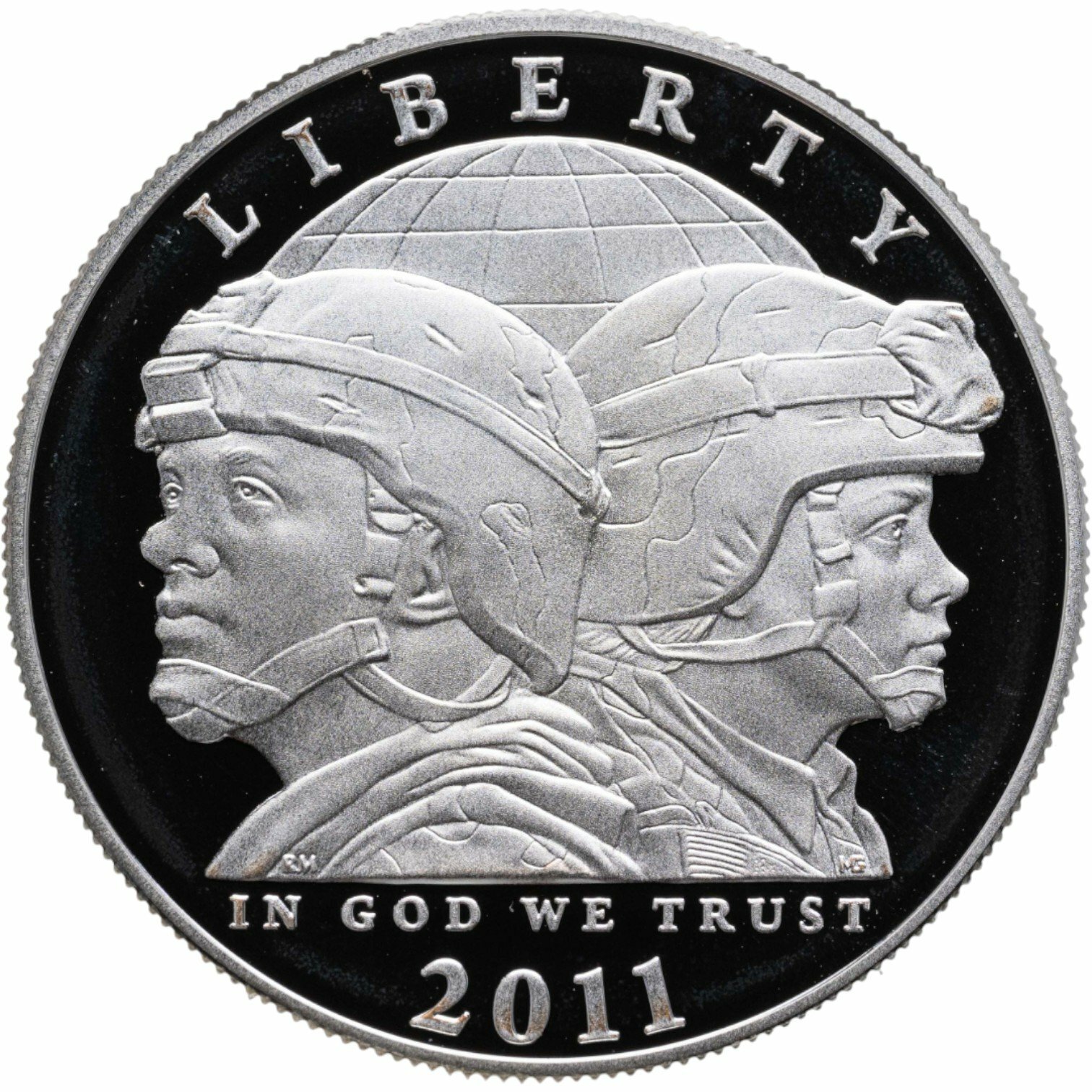 США 1 доллар dollar 2011 "Армия США", Серебро 900, в сохранности Proof