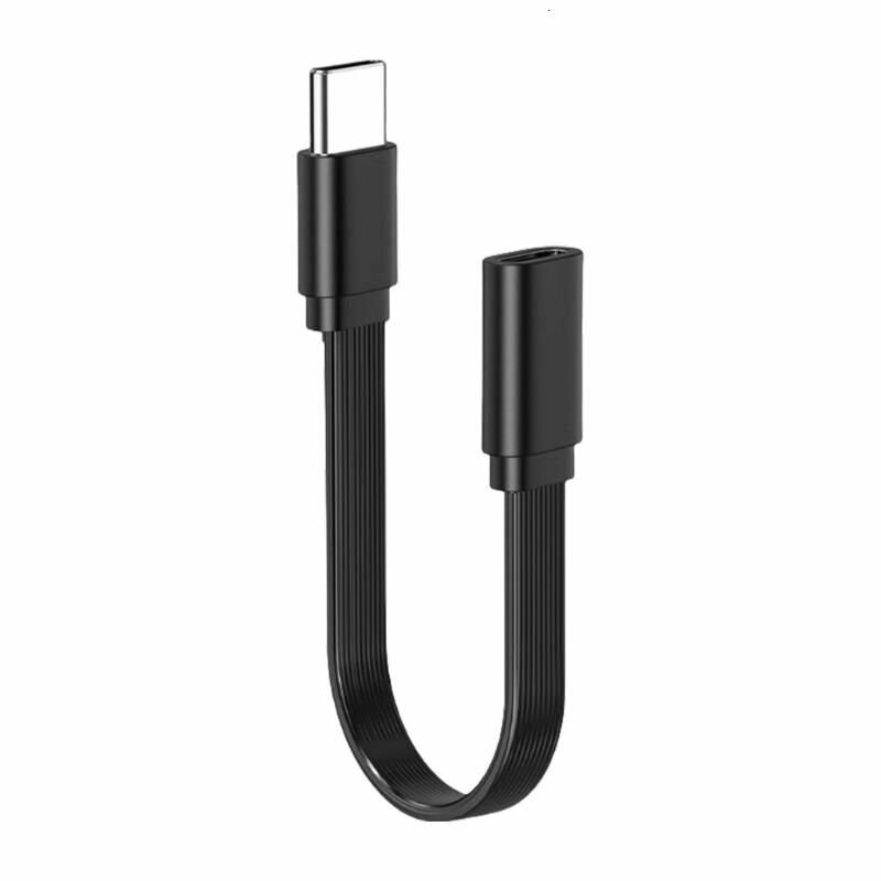Высокоскоростной USB C -Extender Cable Wire 480 Мбит/с передачи данных 90 градусов/прямая головка для эффективной зарядки и подключения, 10cm - Двойная прямая головка