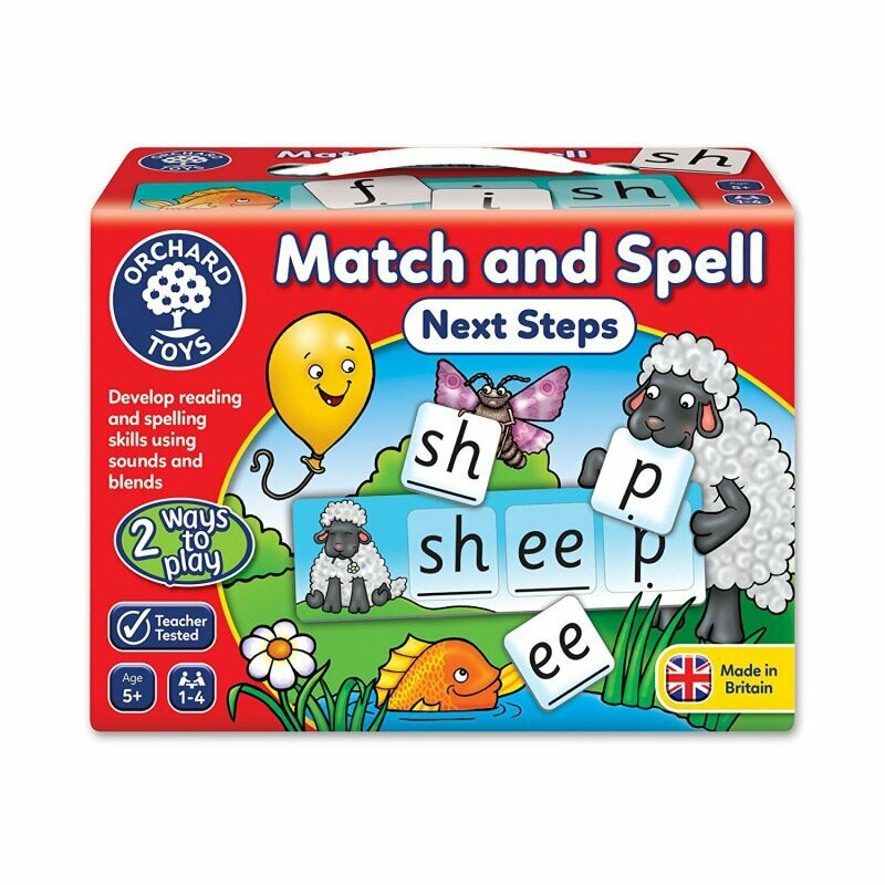 [Изучение английского языка] ORCHARD TOYS Настольная игра Match&Spell Английская игра-игрушка для орфографии