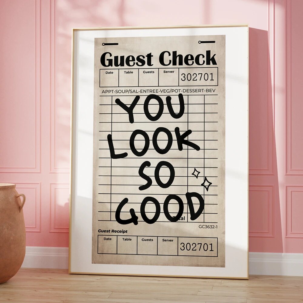 Холст 40x60 см "You Look So Good" без рамы, цвет 8