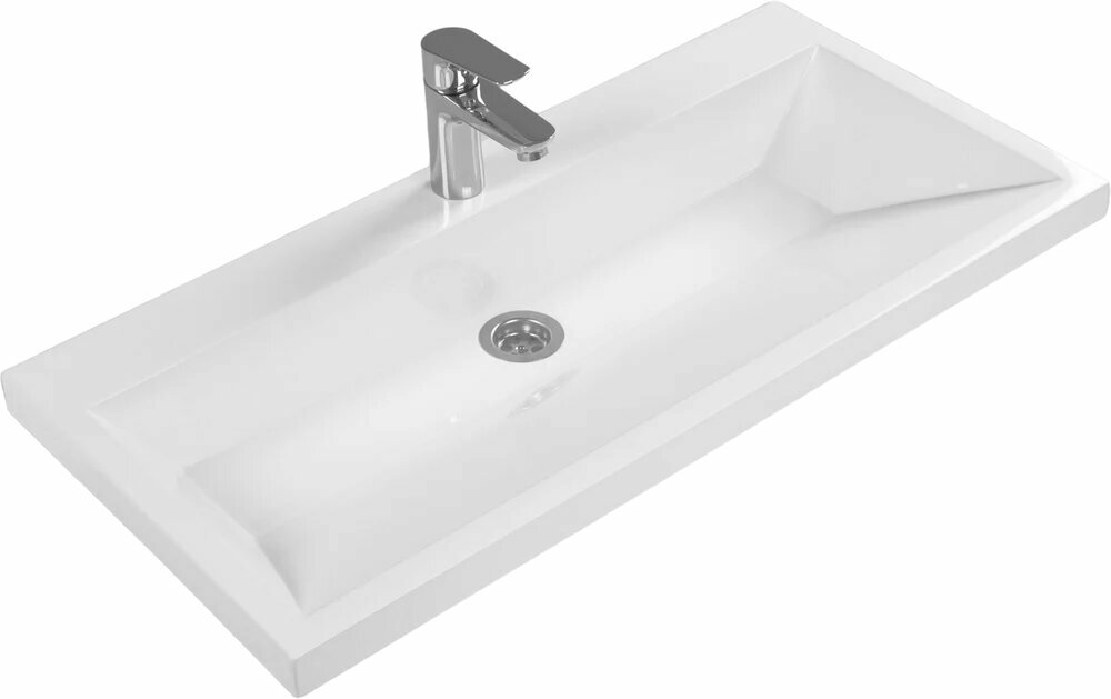 Мебельная раковина Itana Natella 79 из искусственного камня, раковина для ванной, белая, прямоугольная