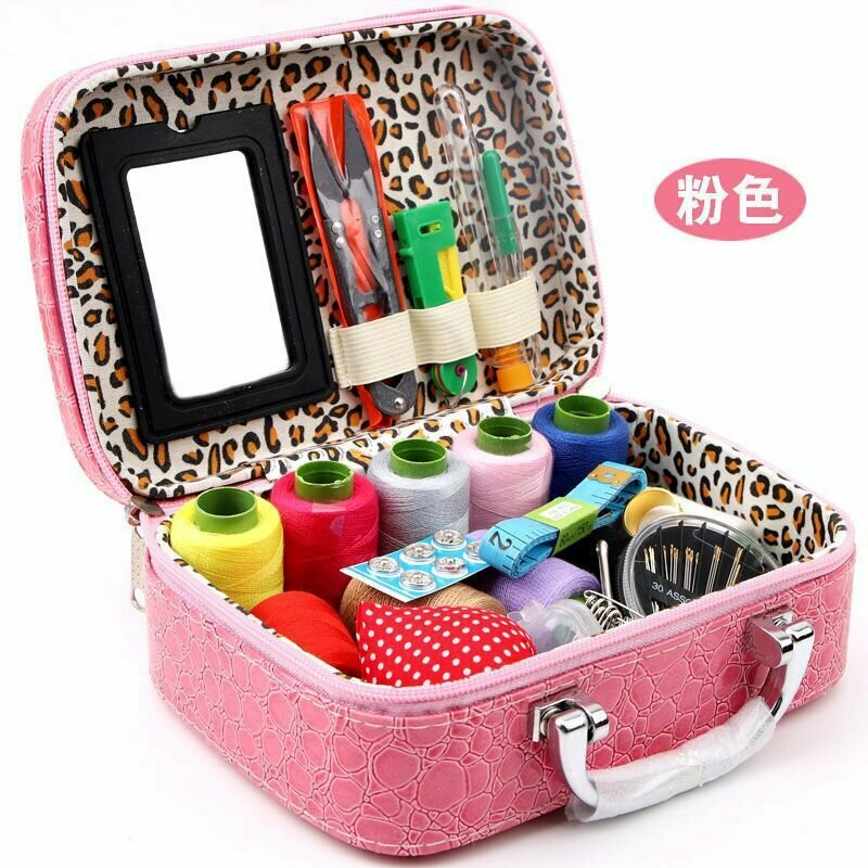 Швейная коробка "Розовый кожаный чемодан", высокое качество, для студентов