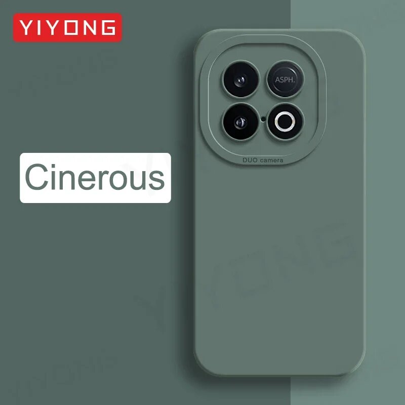 Чехол YIYONG Silky Feel Liquid Silicone Soft Cover для VIVO iQOO Neo vivo iQOO Z10 Turbo, Cinerous