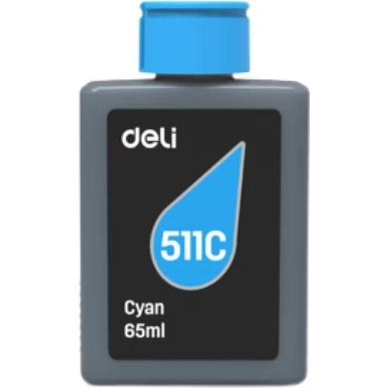 Картридж Deli 511C для D511W голубой 65мл. (7000 стр.)