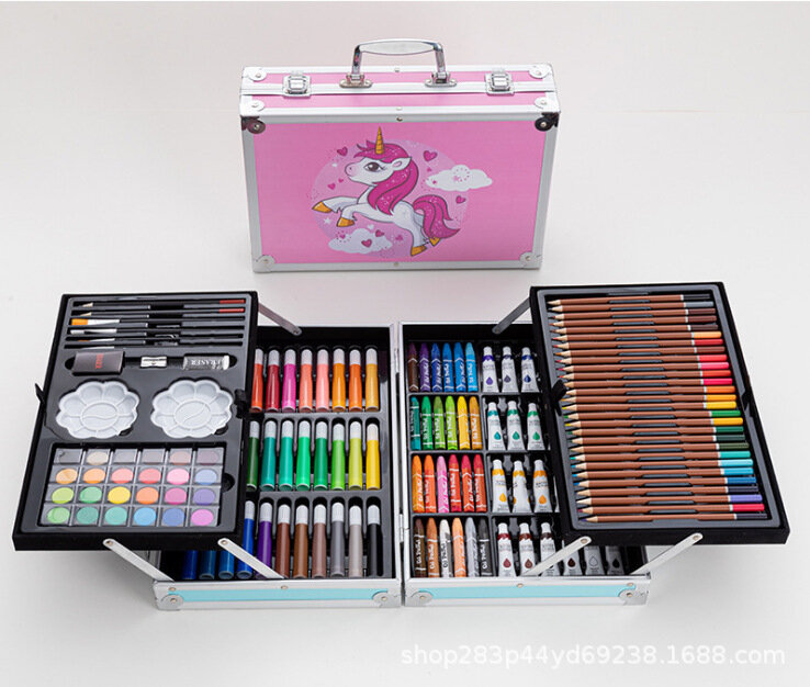 Набор акварельных ручек "Розовая лошадка", 145 шт