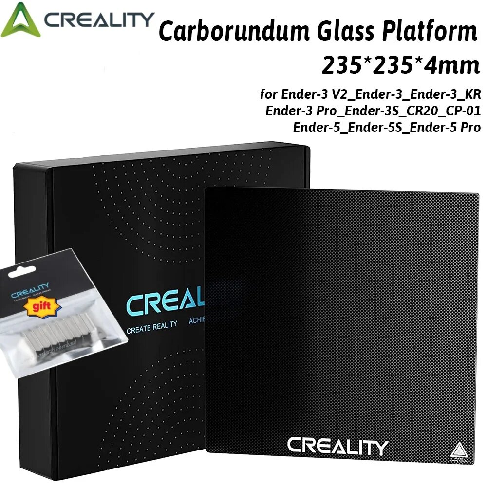 Платформа для 3D-принтера Creality Carborund, кронштейн из закаленного стекла 235x235x4 мм, платформа для 3D принтера Ender3 / Ender 3 V2 / Ender 3 Pro