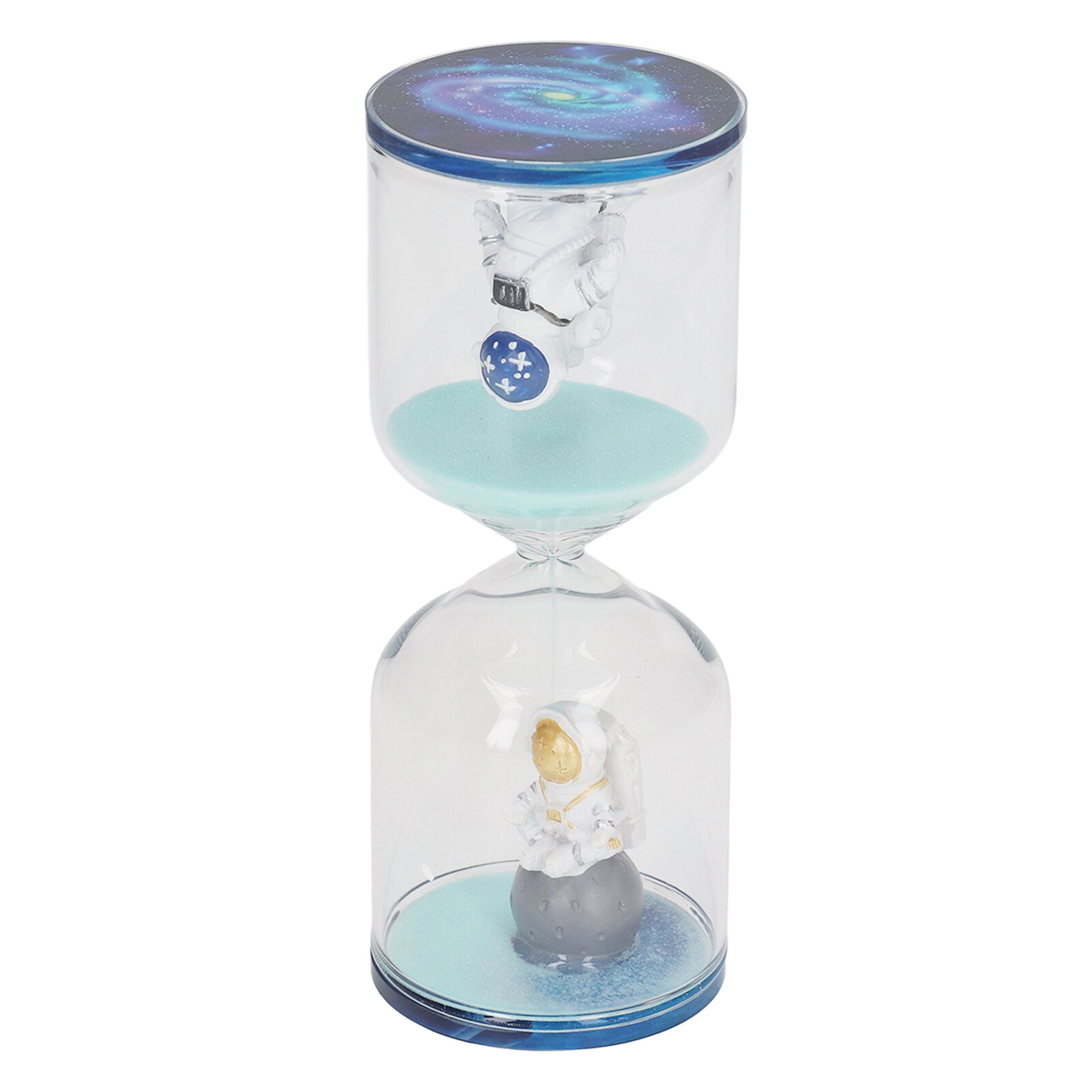 Декоративные песочные часы в виде космонавта, обучающие песочные часы для офиса, дома, кухни, рабочего стола, бирюзовые, 10 минут.