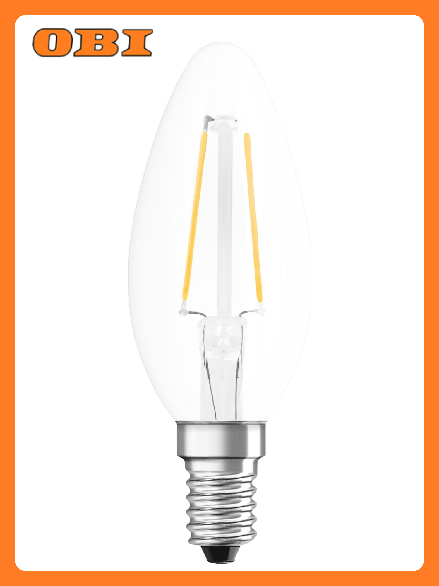Лампа OSRAM "Свеча", E14, 6Вт, теплый белый свет, филаментная, 10шт