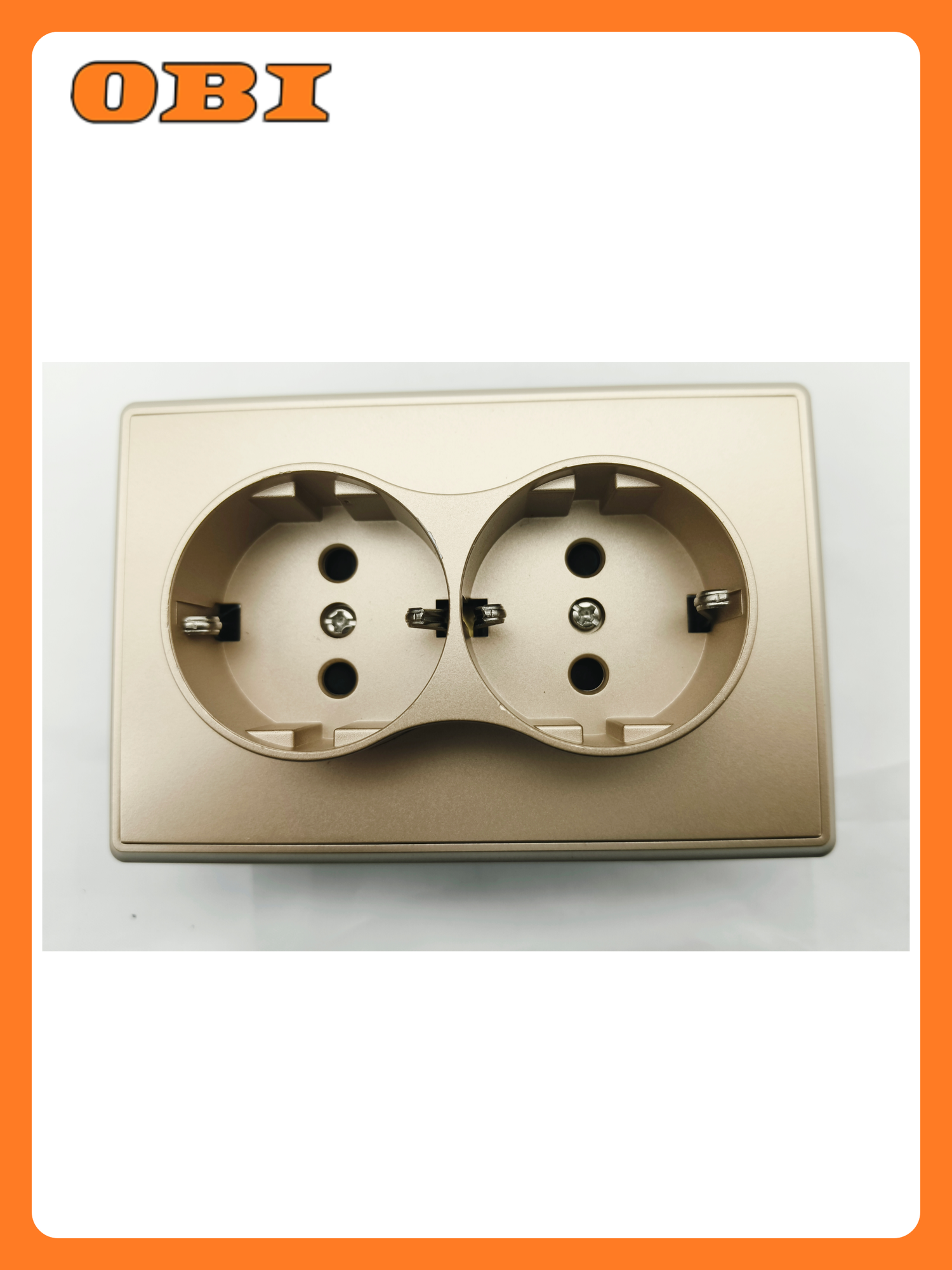 Розетка электрическая 2 поста ALTECH ENCORE 2SY шампань